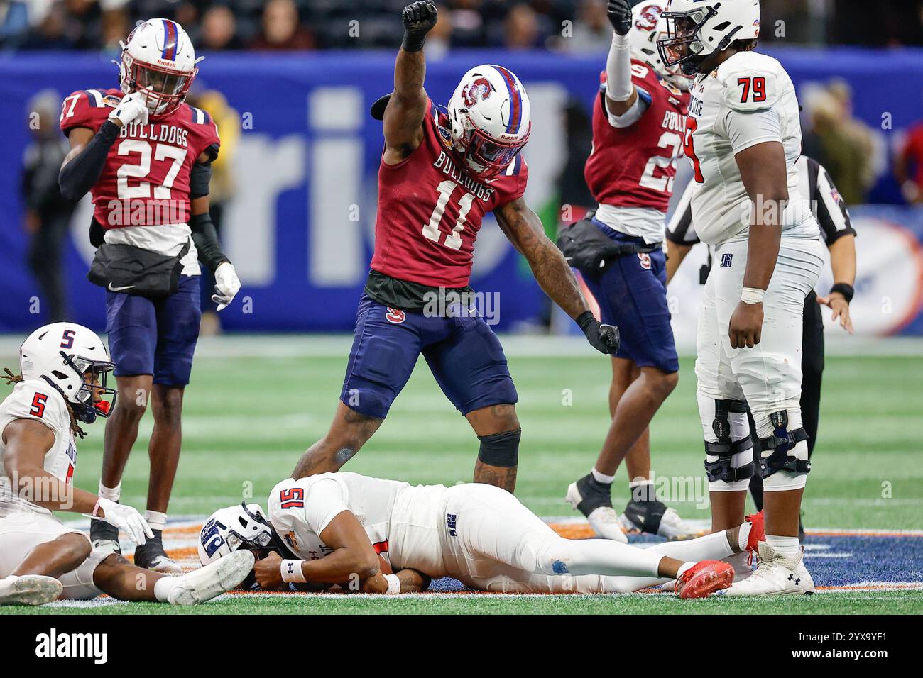Atlanta, Georgia. 14th Dec, 2024. South Carolina State's Aaron Smith ...