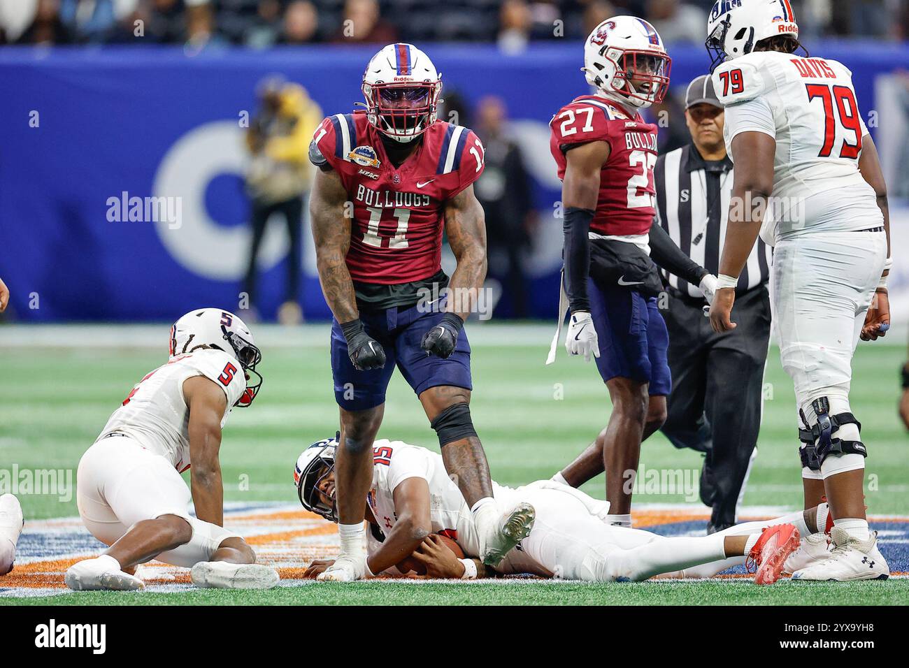 Atlanta, Georgia. 14th Dec, 2024. South Carolina State's Aaron Smith ...