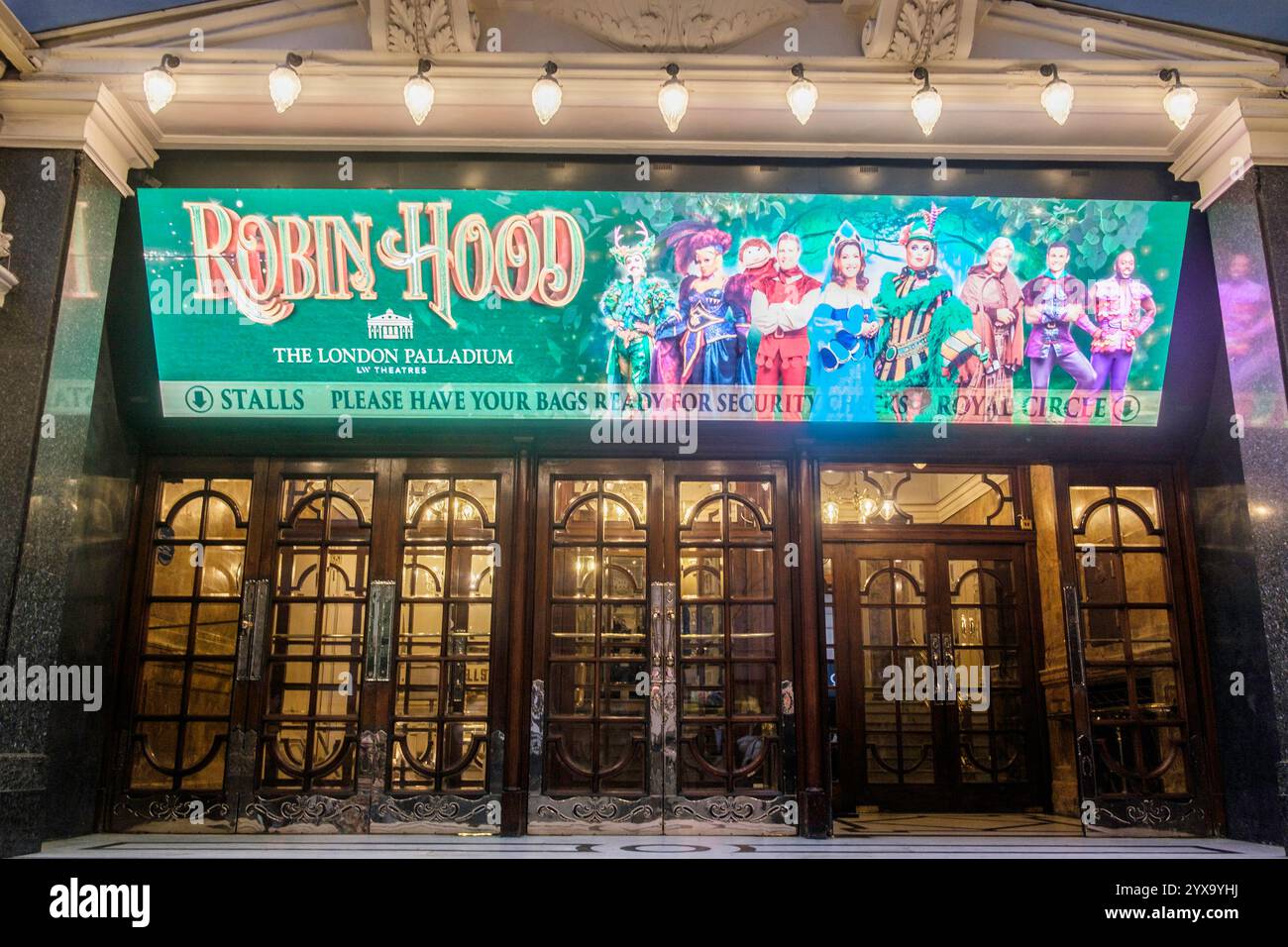 London Palladium Christmas 2024 pantomime production of Robin Hood ...