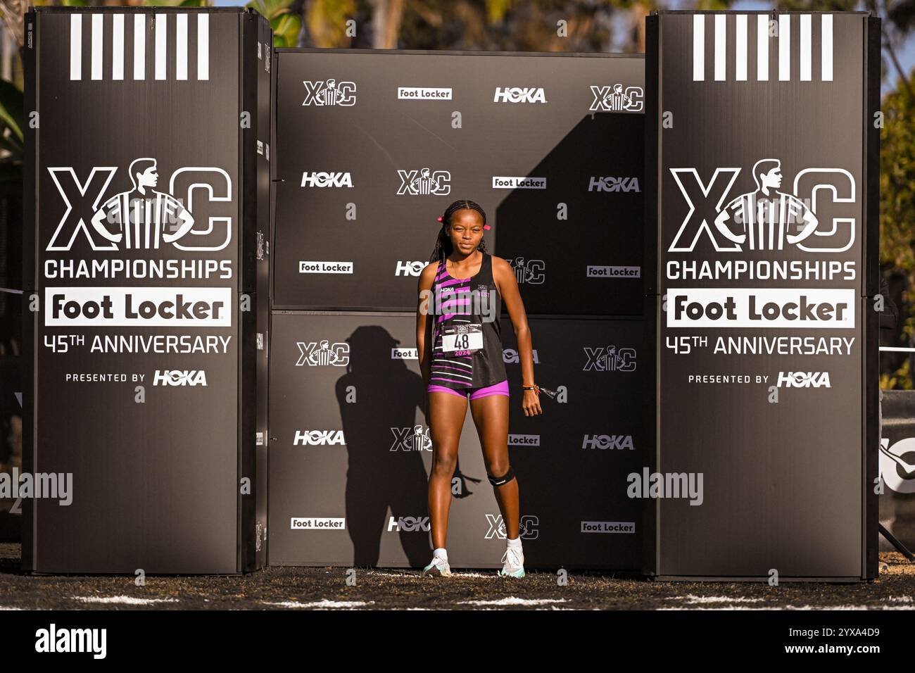 Erika Kirk places 34th in the girls race in 19:15.0 during the Foot ...