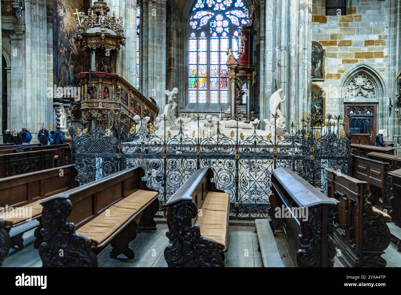 Interior of the Metropolitan Cathedral of Saints Vitus, Wenceslaus and ...
