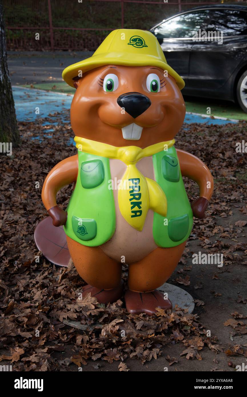 Parka beaver park ranger mascot at Fort Rodd Hill & Fisgard Lighthouse ...