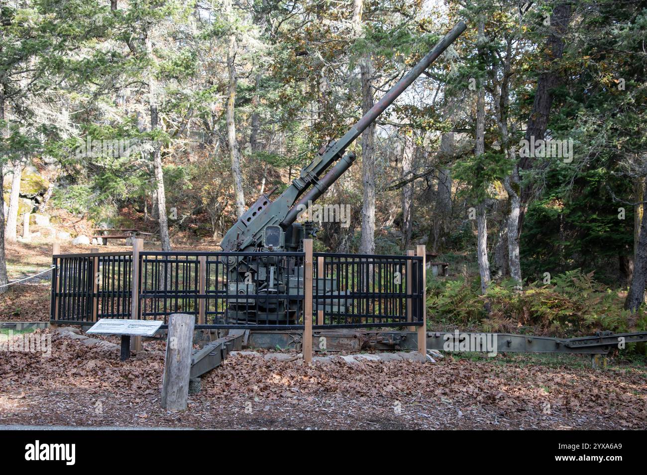 Anti-aircraft gun at Fort Rodd Hill & Fisgard Lighthouse National ...