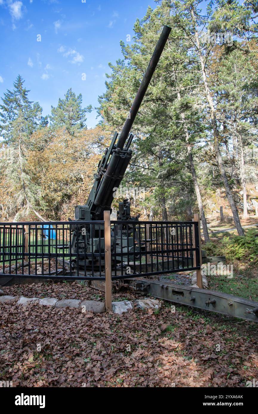 Anti-aircraft gun at Fort Rodd Hill & Fisgard Lighthouse National ...