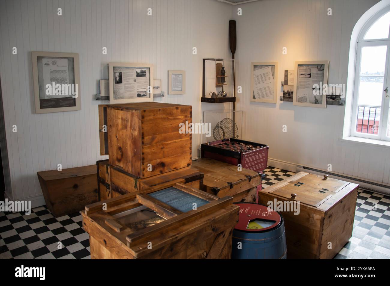 Equipment inside lighthouse at Fort Rodd Hill & Fisgard Lighthouse ...