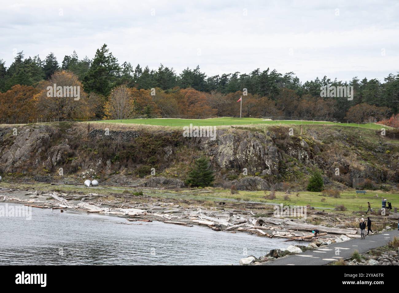 Beach at Fort Rodd Hill & Fisgard Lighthouse National Historic Site in ...
