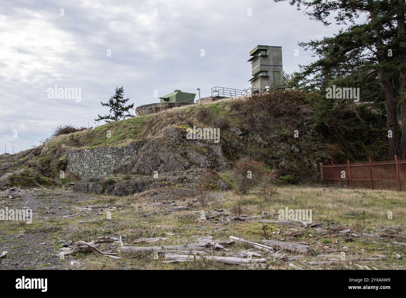Belmont Battery fire tower at Fort Rodd Hill & Fisgard Lighthouse ...