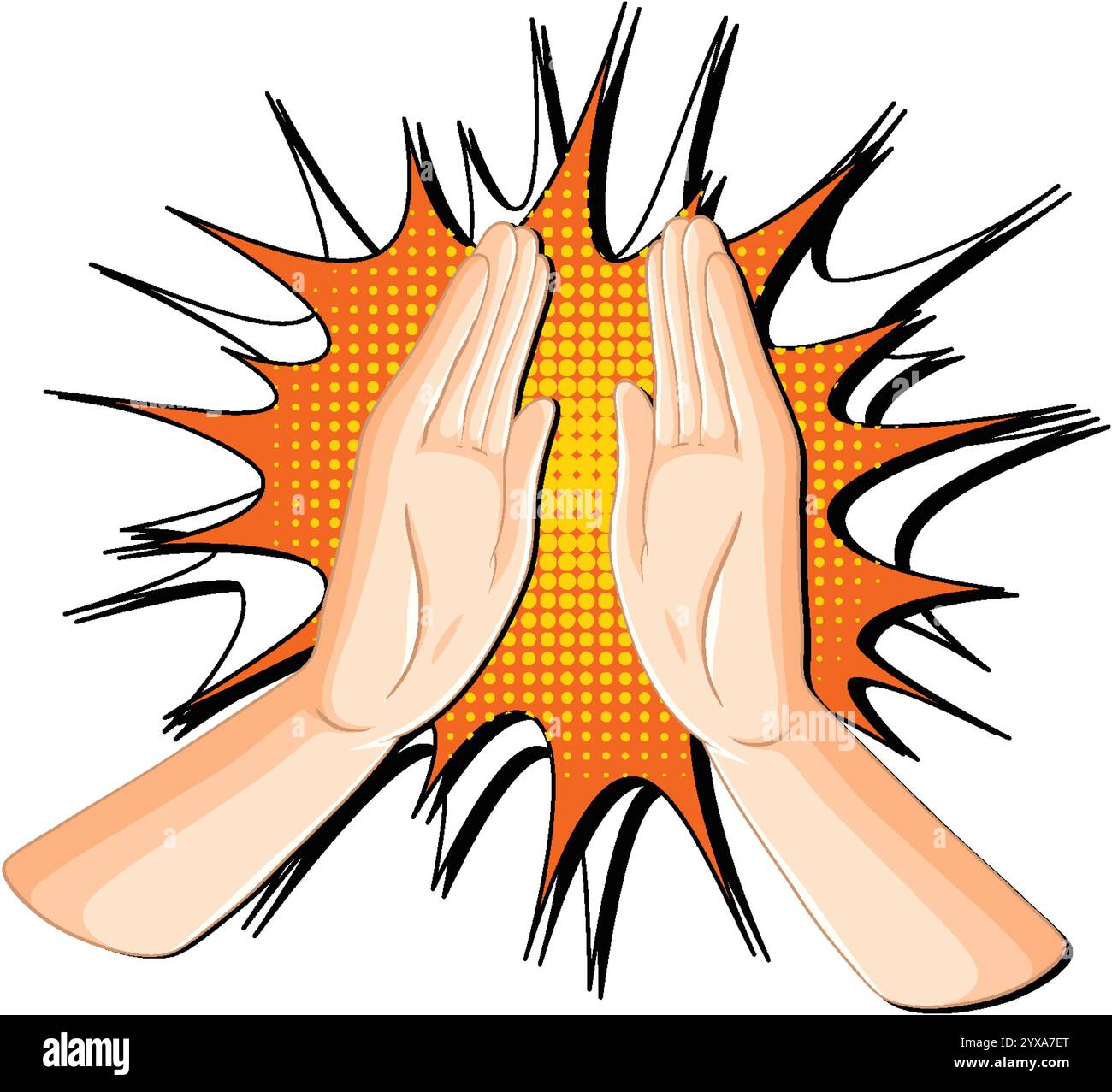 Two hands high-fiving with comic effect Stock Vector Image & Art - Alamy