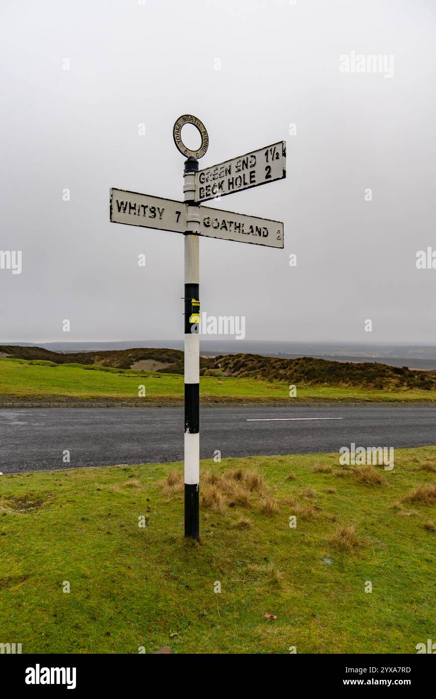 Goathland road signs Stock Photo - Alamy