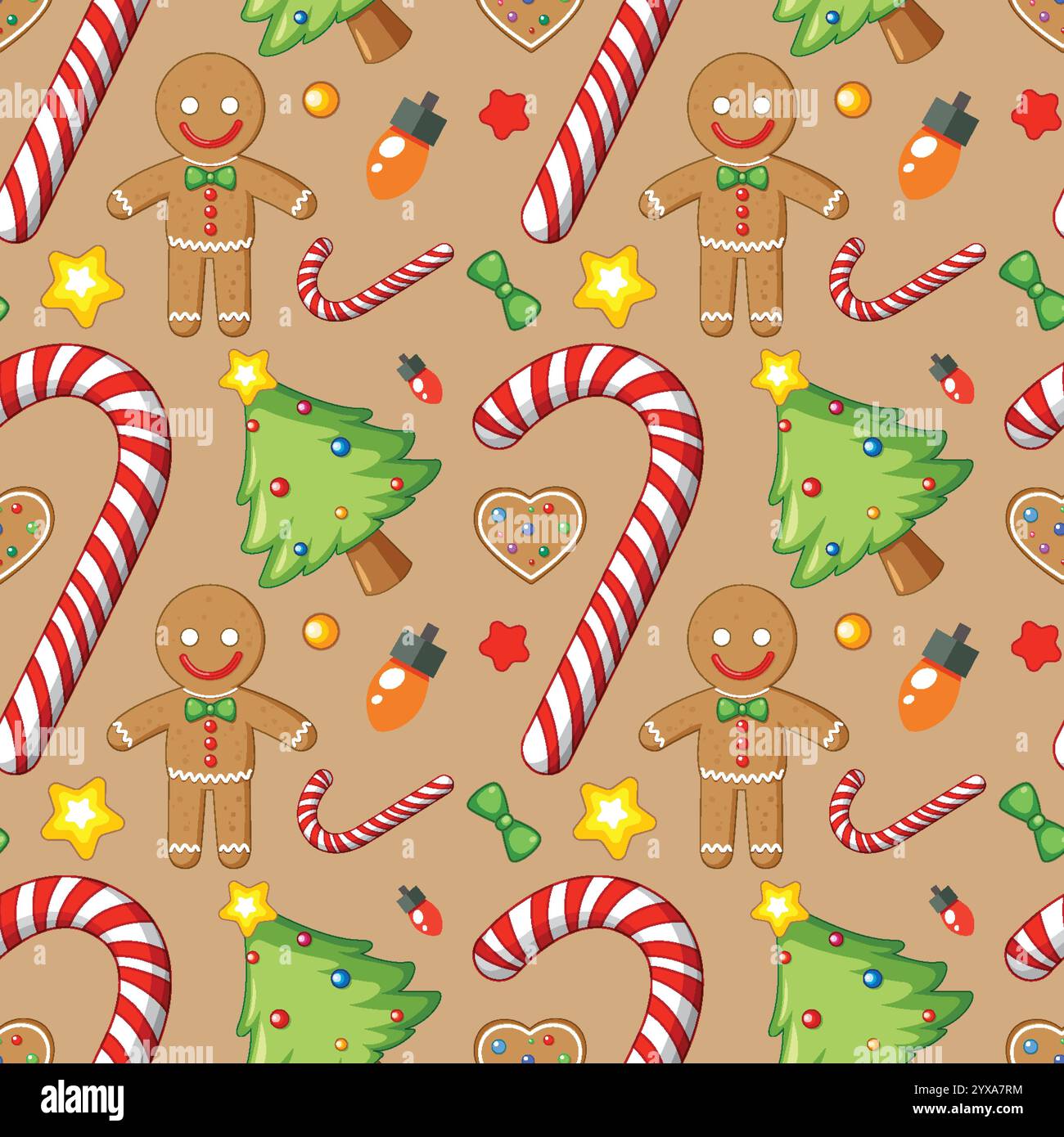 Colorful holiday-themed vector illustration with festive elements Stock ...