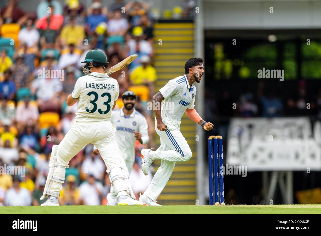 Brisbane, Australia, 15 December, 2024. Nitish Kumar Reddy of India ...