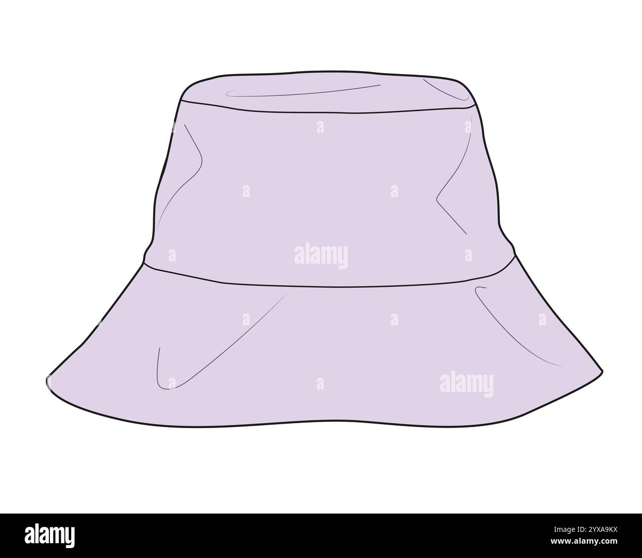Women bucket hat illustration Cut Out Stock Images & Pictures - Alamy