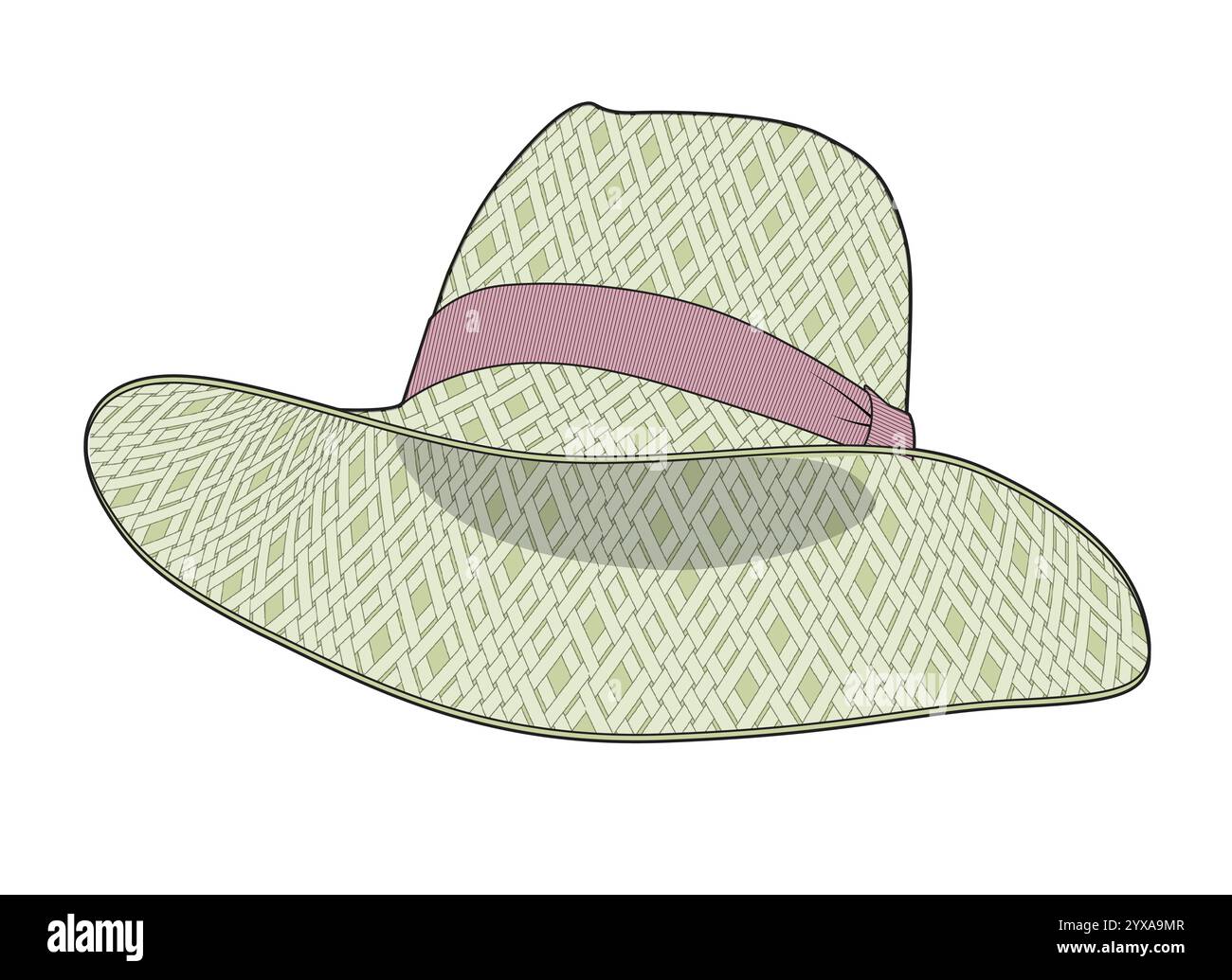 Female hats flat sketch hi-res stock photography and images - Alamy