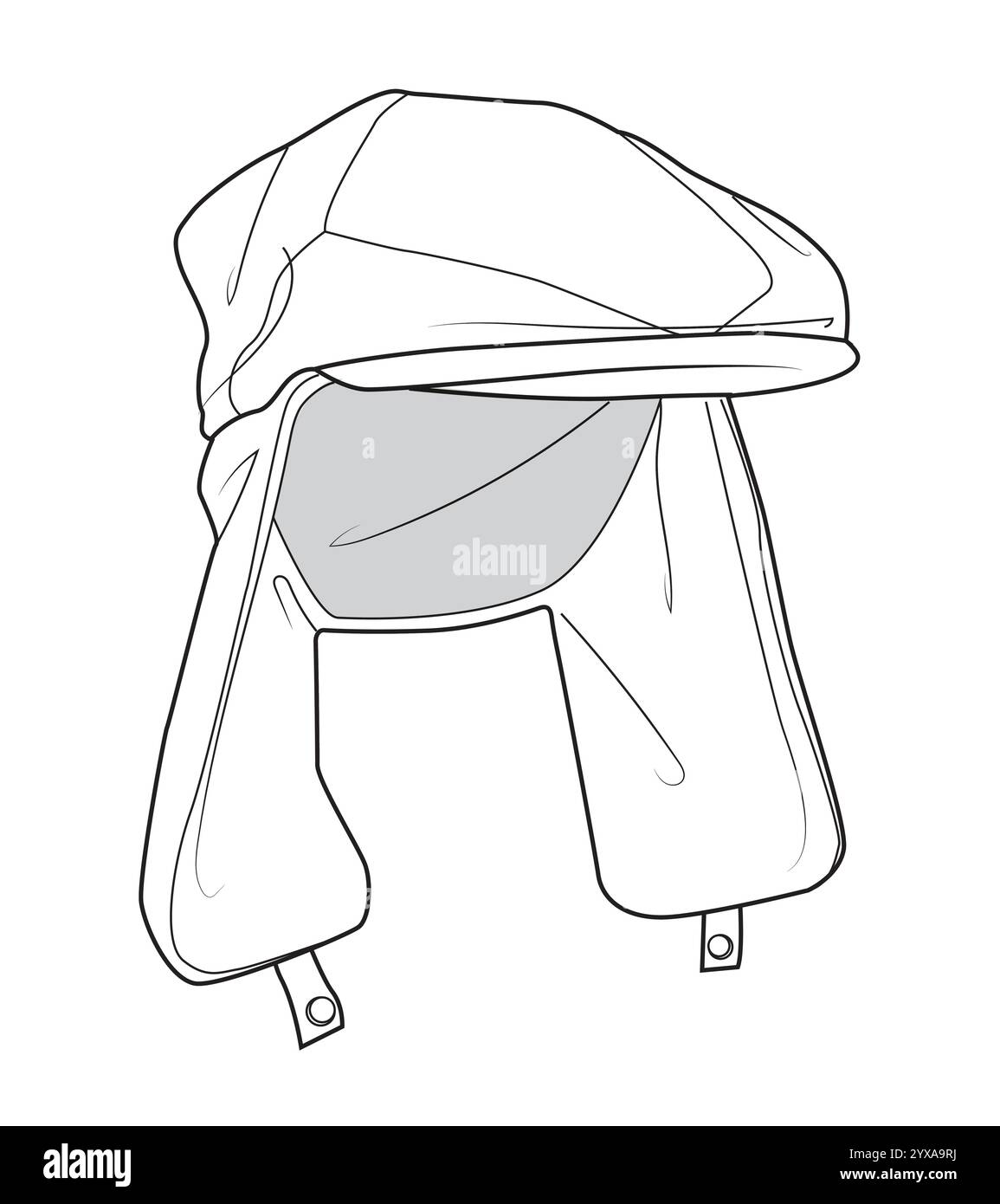 Newsboy cap flat sketch hi-res stock photography and images - Alamy