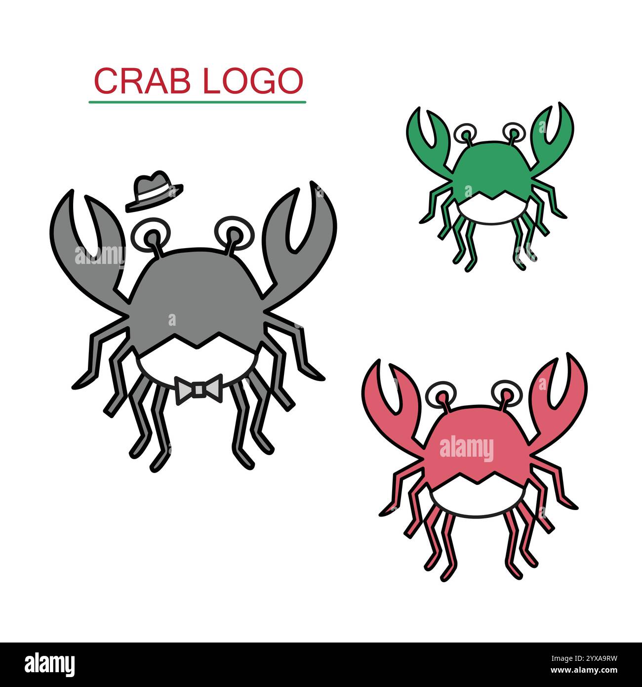 Crab logo mockup hi-res stock photography and images - Alamy