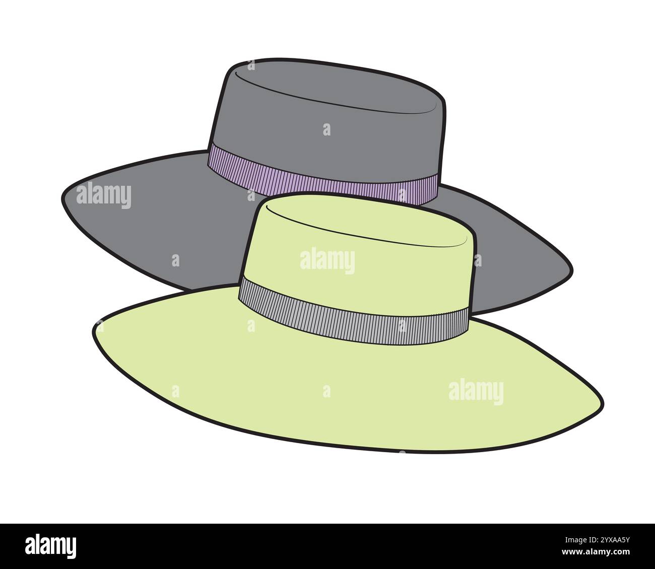 Ladies boater hats design hi-res stock photography and images - Alamy