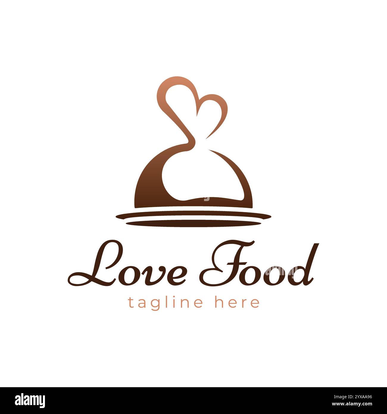 Love Food Logo Template Design Vector, Emblem, Concept Design, Creative ...