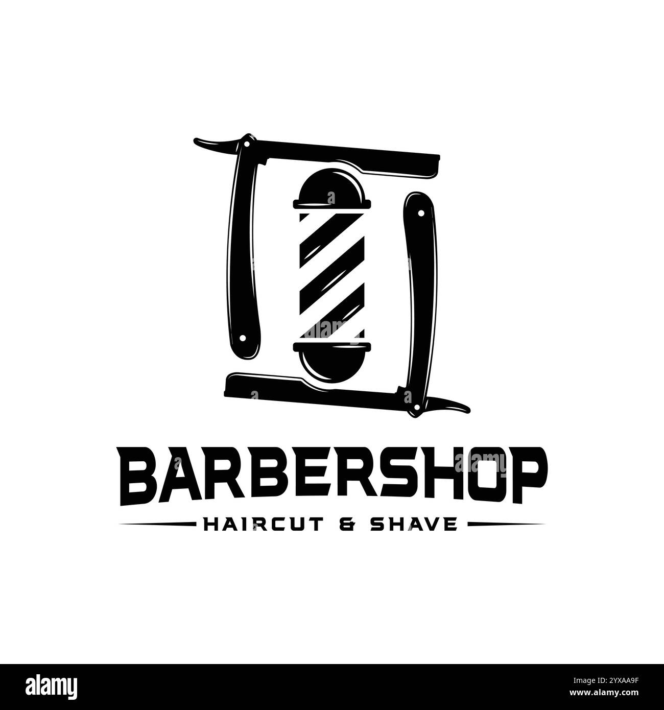 Simple scissors vector minimalist Black and White Stock Photos & Images ...