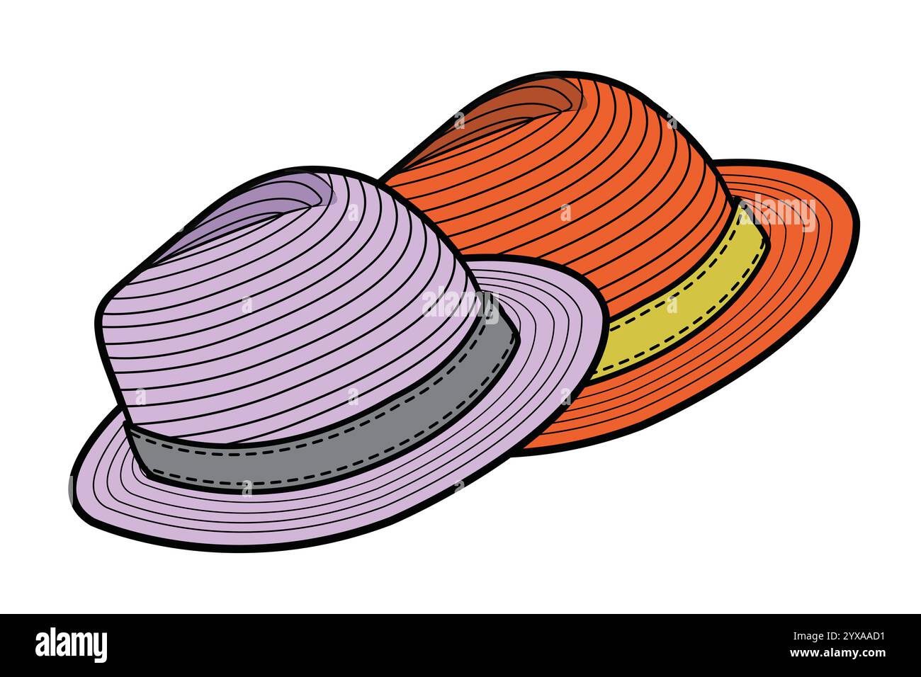 Pork pie hats drawing hi-res stock photography and images - Alamy