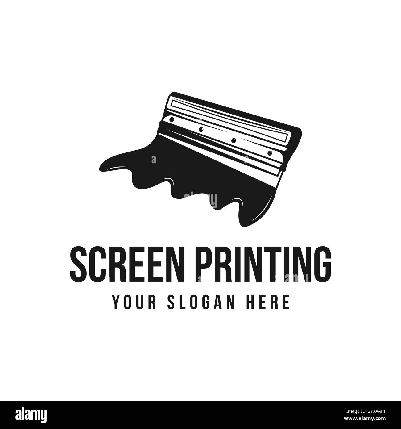 Screen Printing Vector Logo Template Stock Vector Image & Art - Alamy