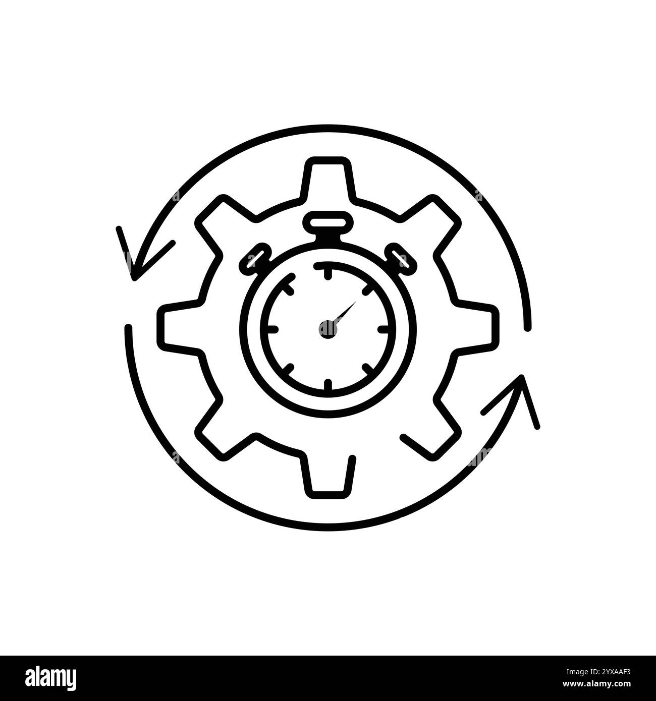 Time management vector icon Cut Out Stock Images & Pictures - Alamy