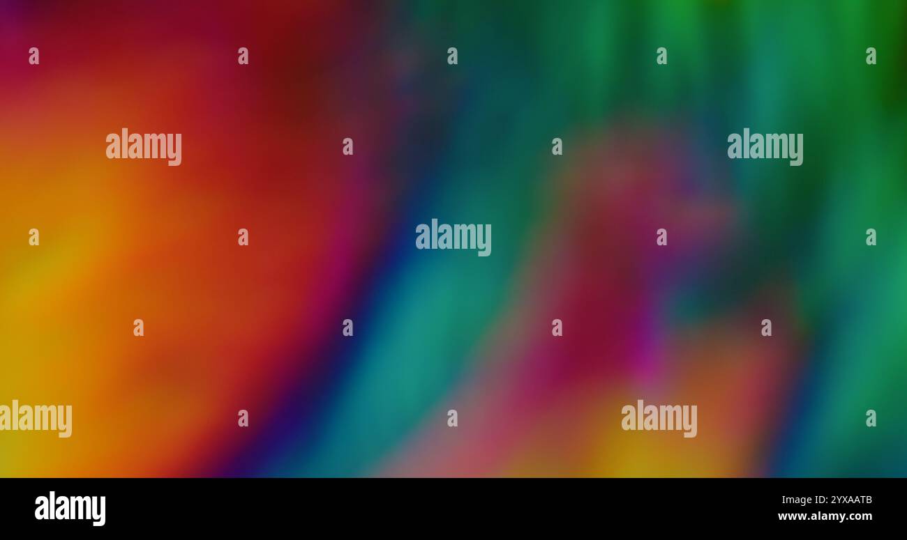 Blurred colorful glow. Sparks texture. Defocused leak green yellow rays ...