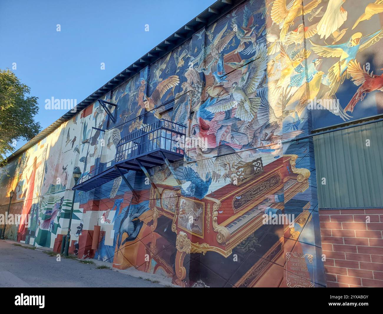 Portion of Flagstaff's Orpheum Theater with a mural entitled the Sound ...