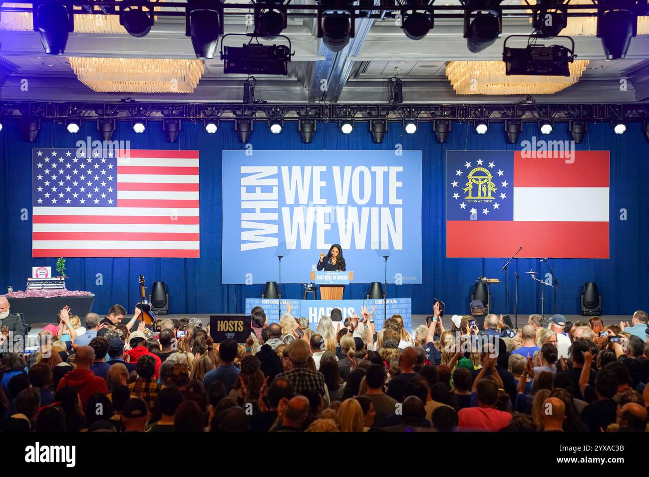 Georgia State Senator Nabilah Islam Parkes speaks at the Renaissance Atlanta Waverly Hotel on ...