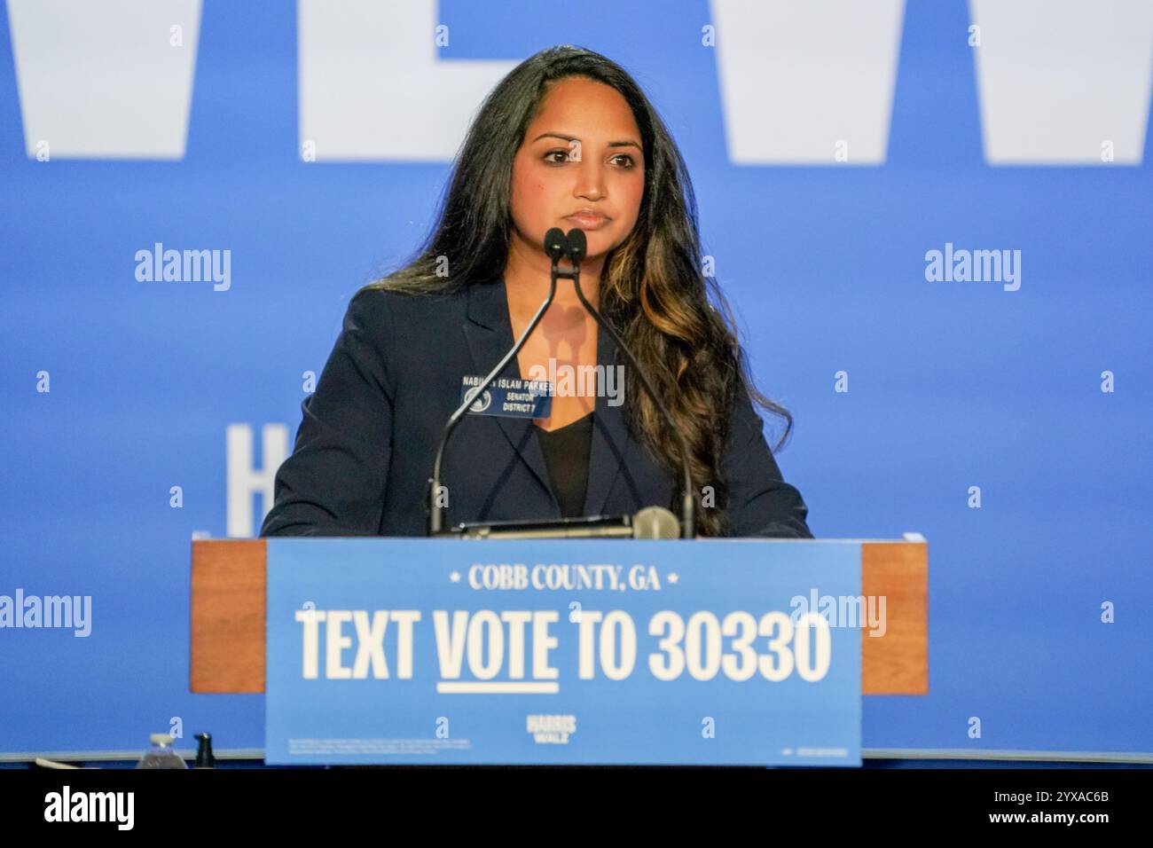 Georgia State Senator Nabilah Islam Parkes speaks at the Renaissance ...