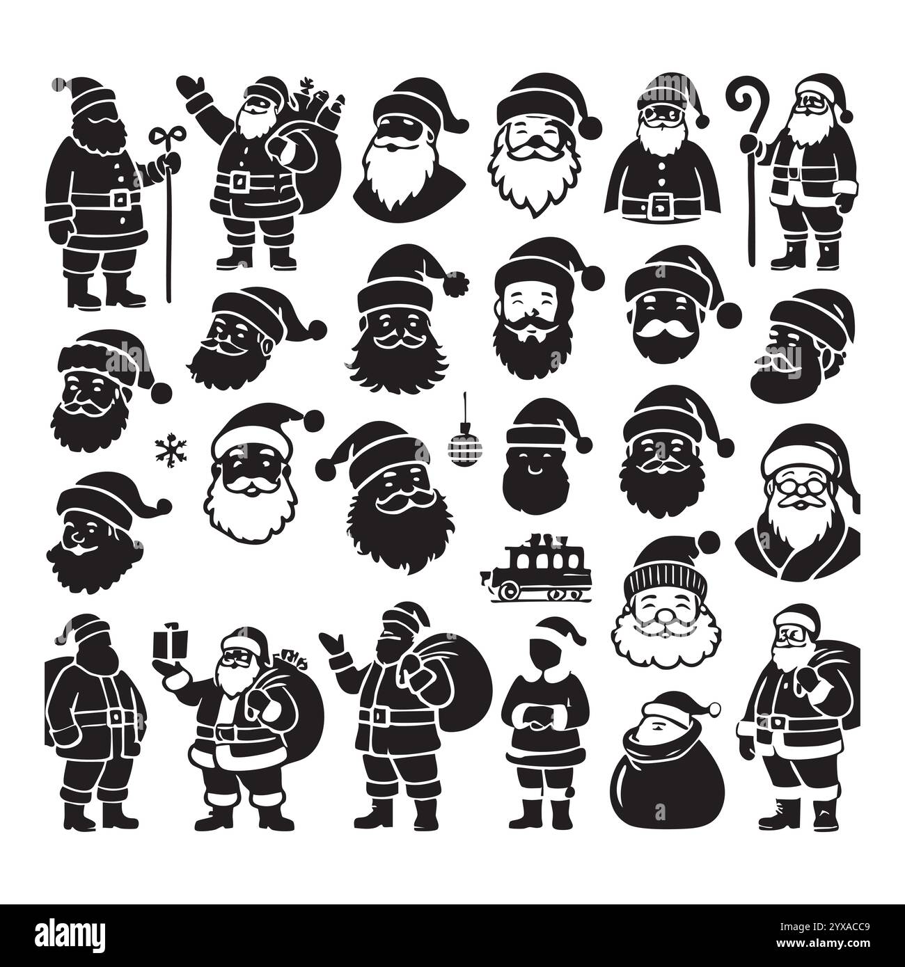 Lit santa claus Stock Vector Images - Alamy