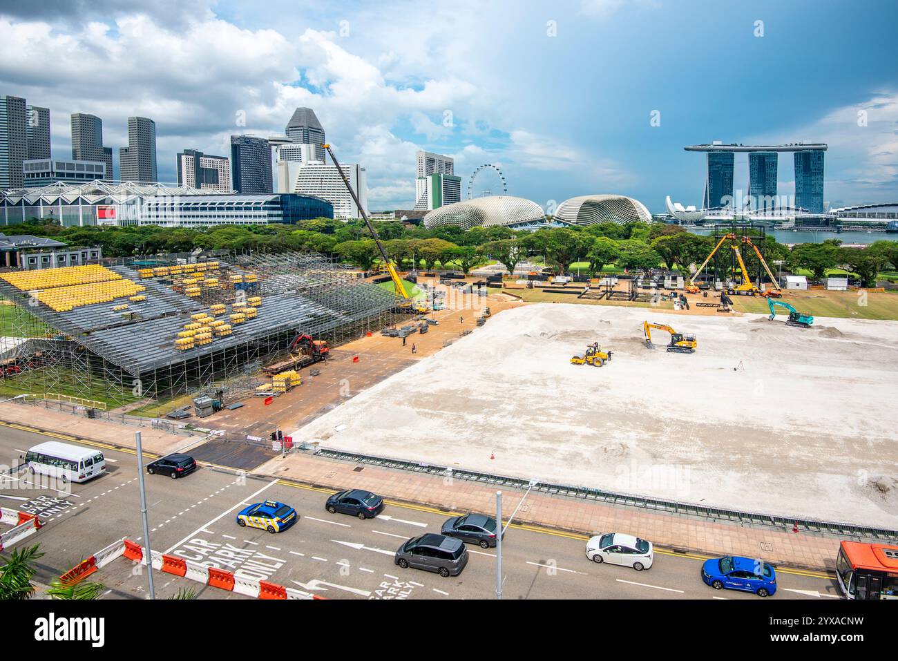 Padang Singapore, normally a sports playing field, is regularly ...
