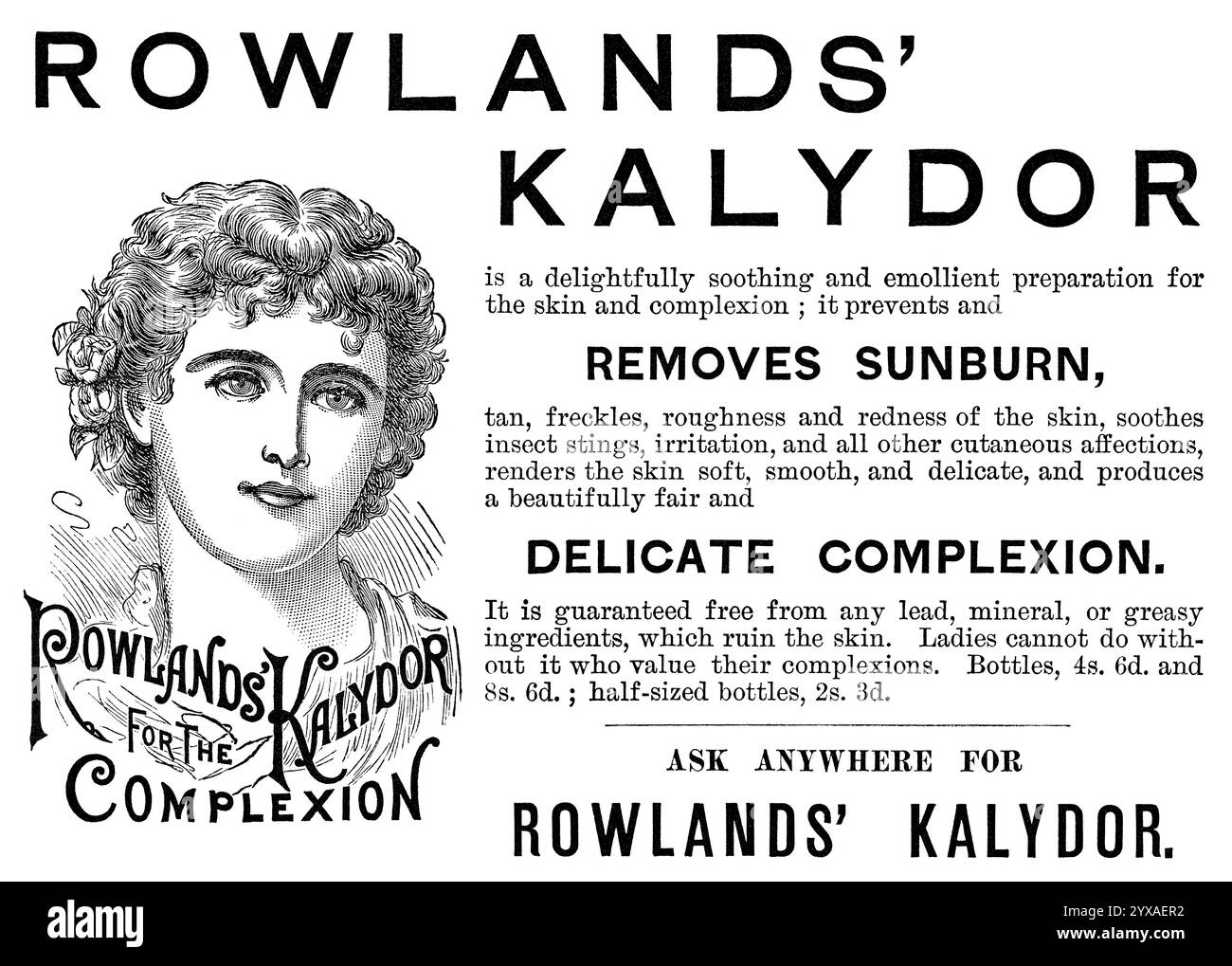 Beauty advertising 19th century hi-res stock photography and images - Alamy