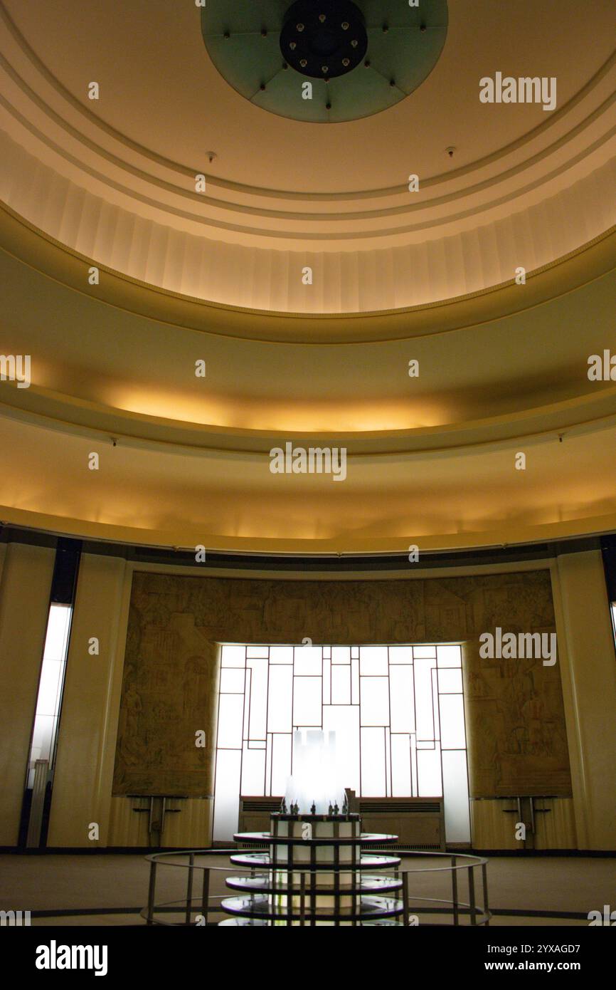 The reception room wall and ceiling of the Carlu in downtown Toronto ...
