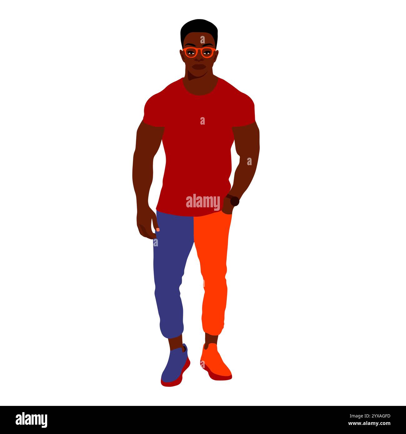 Black vector male character Cut Out Stock Images & Pictures - Alamy