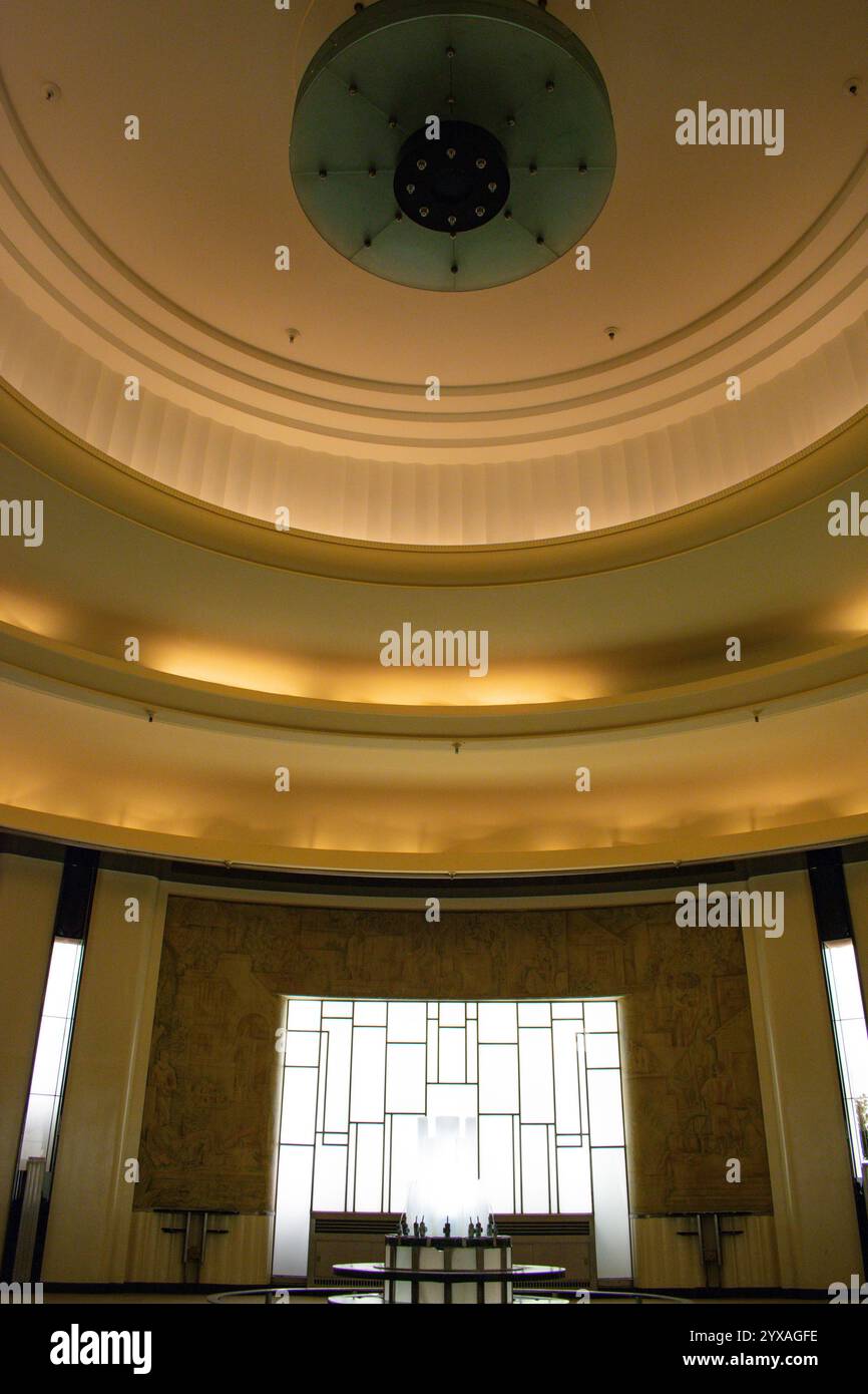 The reception room wall and ceiling of the Carlu in downtown Toronto ...