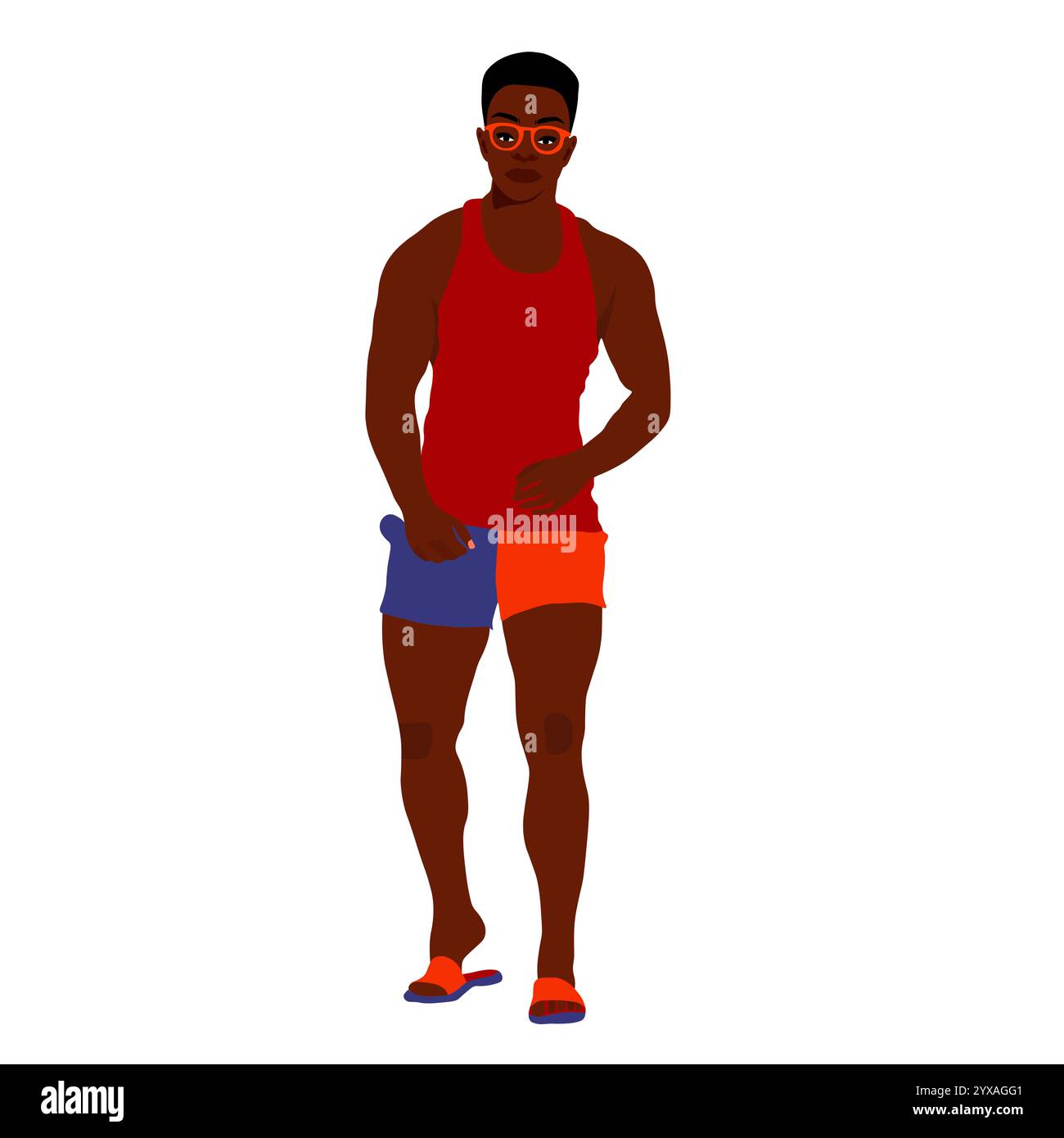 Black vector male character Cut Out Stock Images & Pictures - Alamy