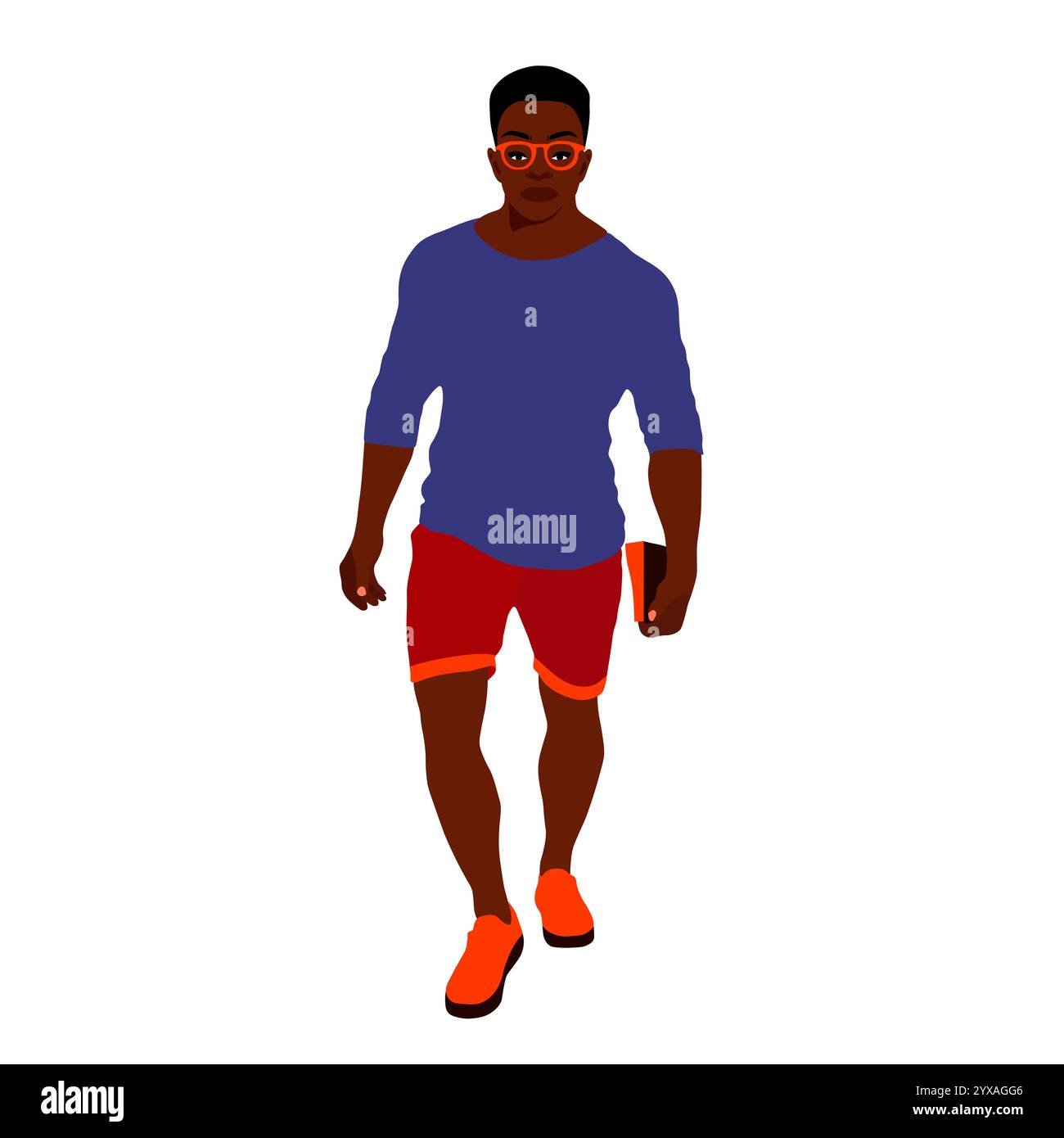 Black vector male character Cut Out Stock Images & Pictures - Alamy