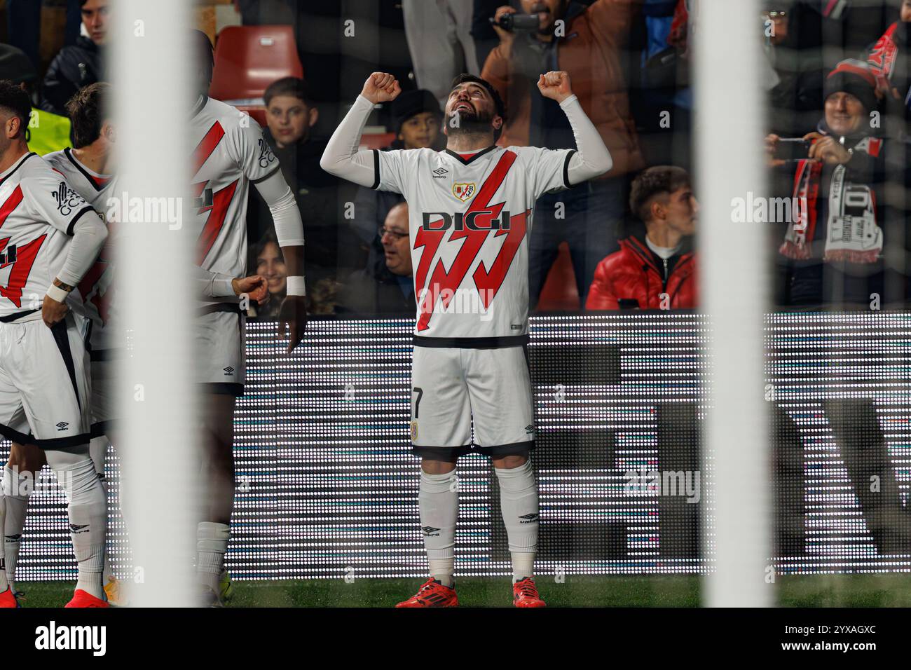 Madrid, Spain. 14th Dec, 2024. Unai Lopez (Rayo Vallecano) seen in ...