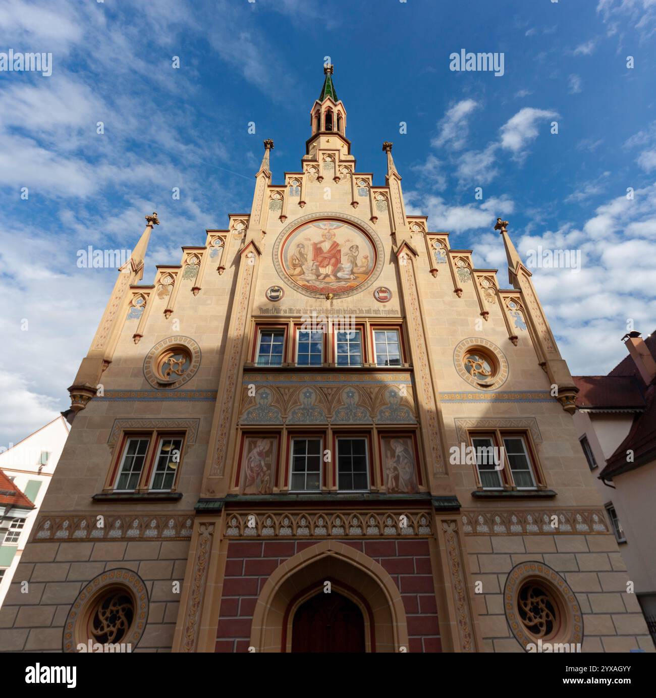 Neo-Gothic Hospital of the Holy Spirit. Bad-Waldsee, Germany Stock ...
