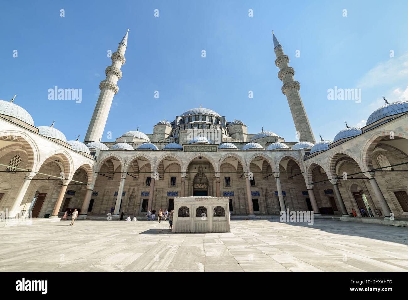 Courtyard of the Suleymaniye Mosque in Istanbul, Turkey Stock Photo - Alamy