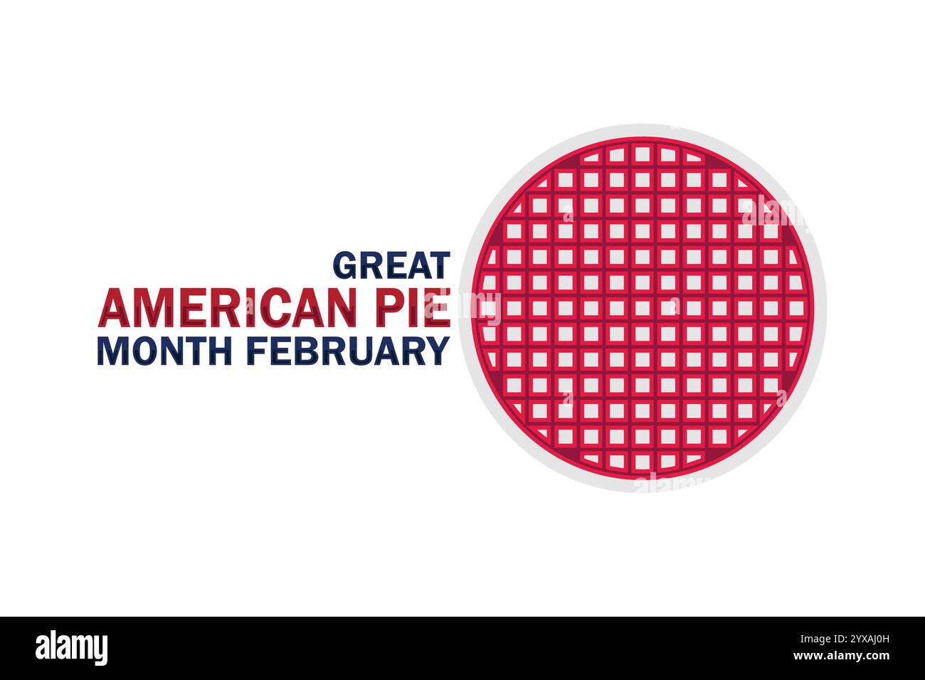 Great American Pie Month February wallpaper with shapes and typography ...