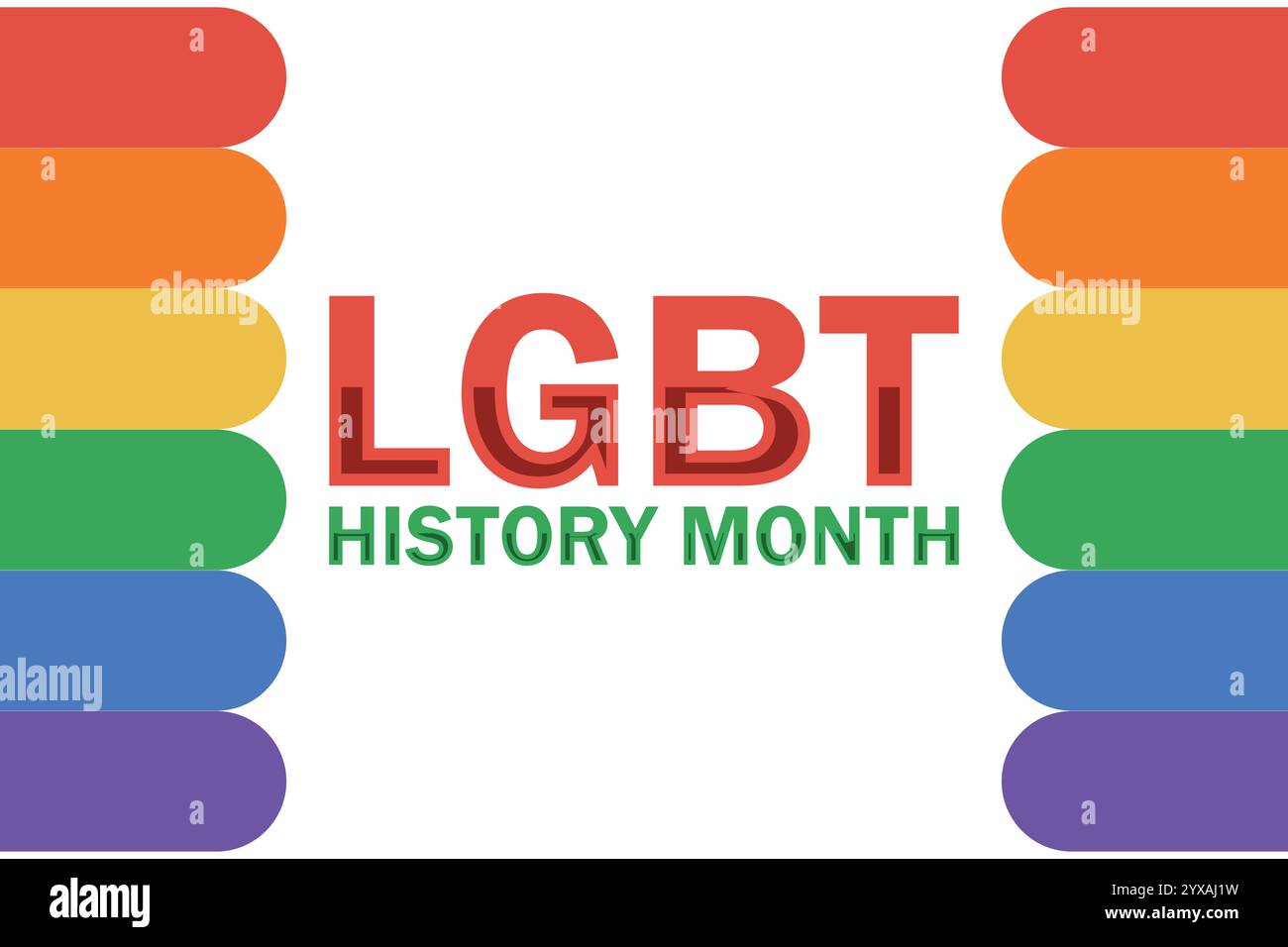 LGBT History Month wallpaper with shapes and typography, banner, card ...