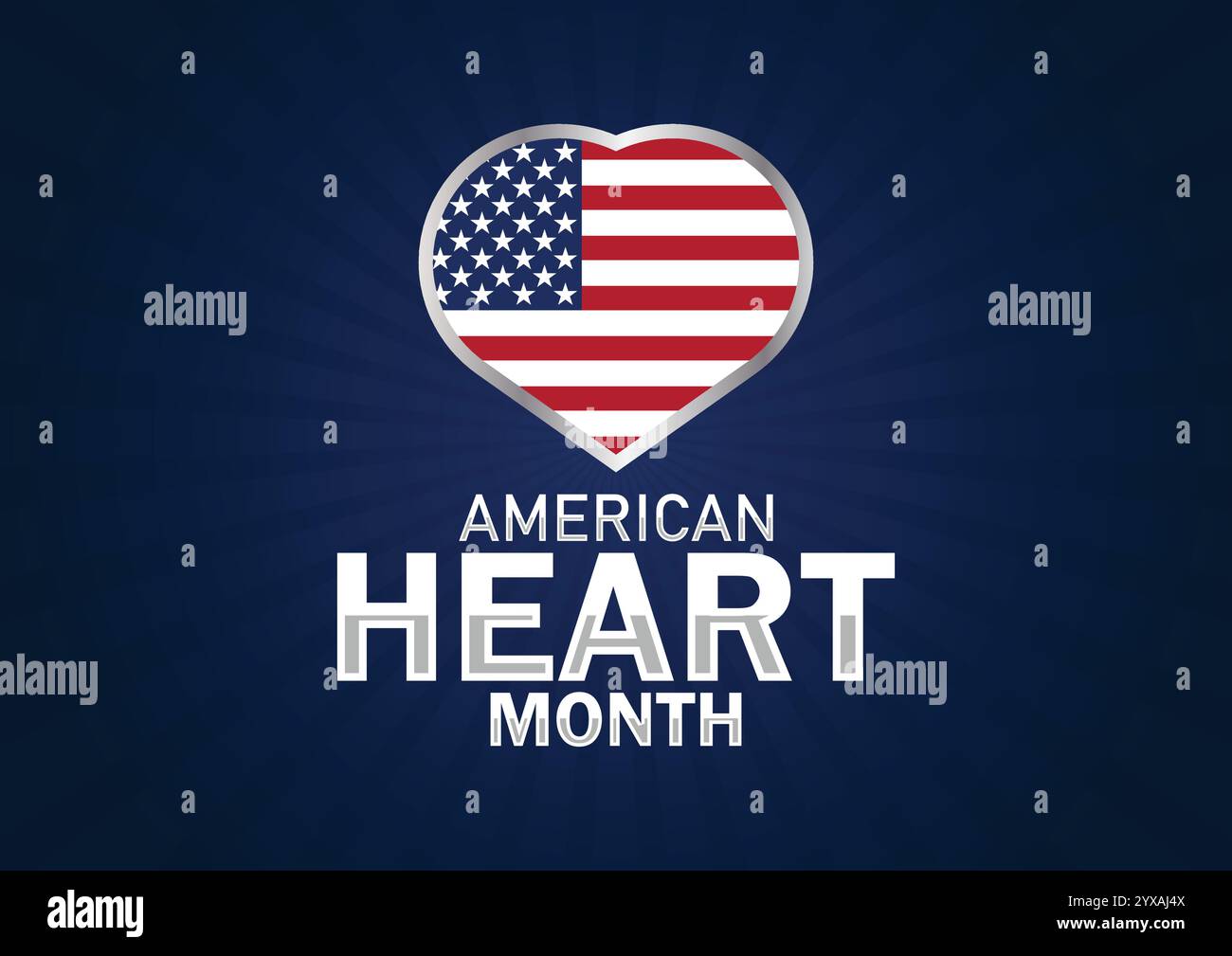 American Heart Month. Holiday concept. Template for background, banner ...