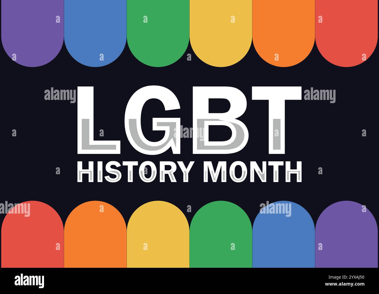 LGBT History Month. Holiday concept. Template for background, banner ...