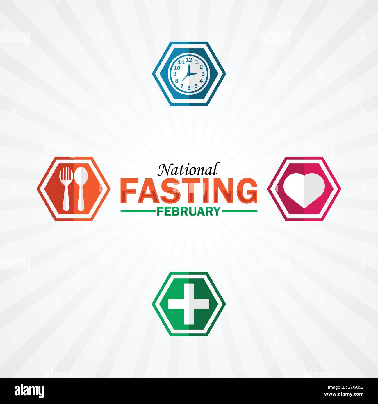 National Fasting February. Holiday concept. Template for background ...