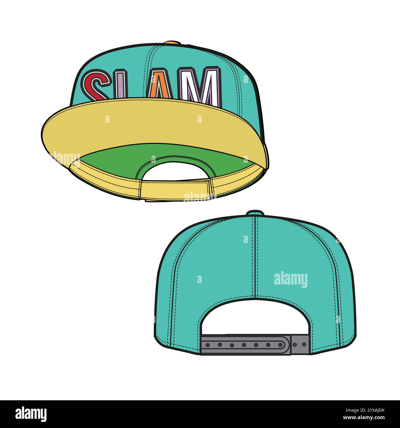 Girls snapback cap Stock Vector Images - Alamy