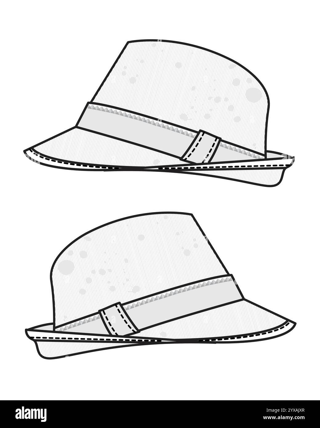 Boys fedora hats vector template technical illustration Stock Vector ... Boys fedora hats vector template technical illustration Stock Vector ...