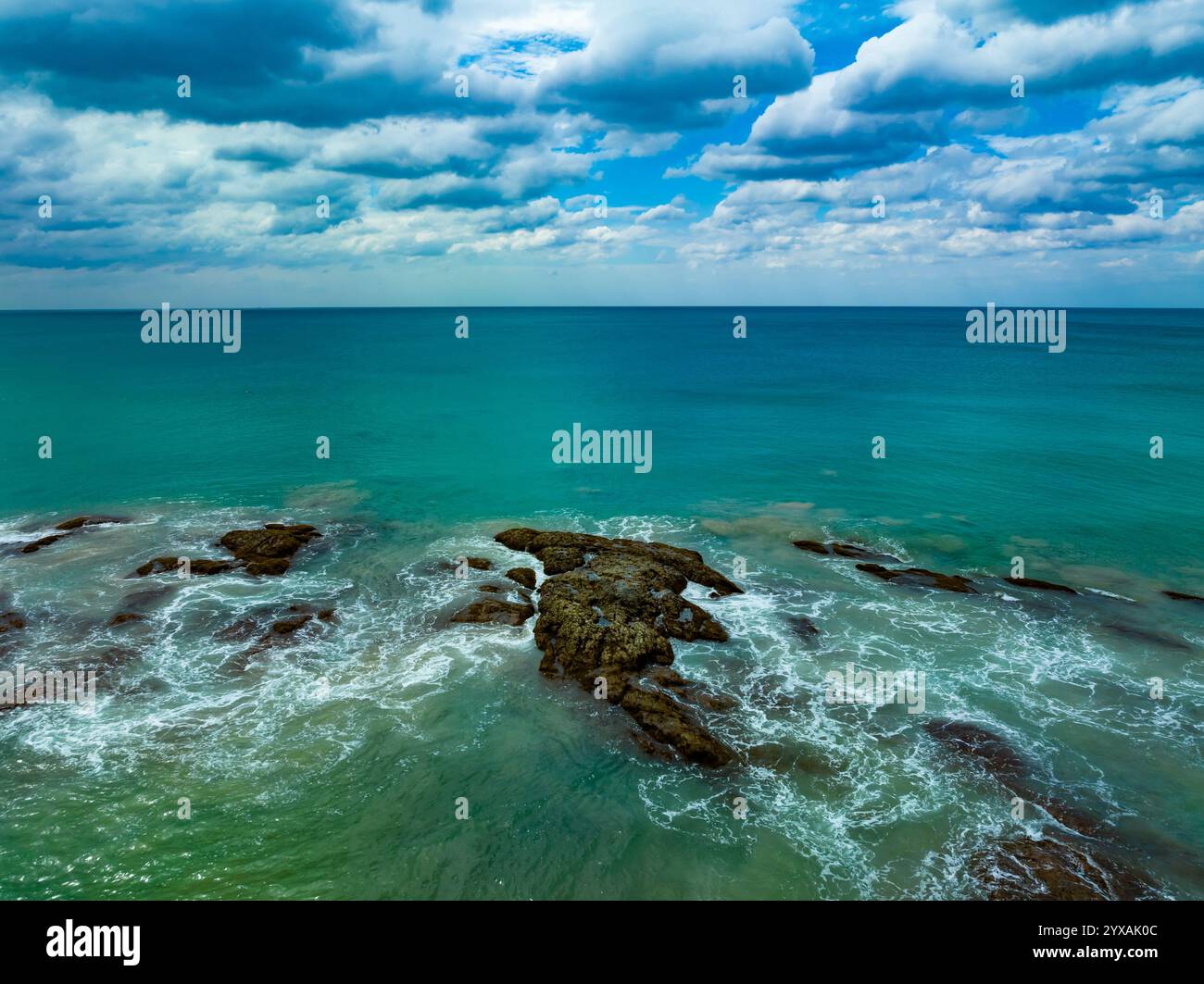 Aerial view of blue sea surface water texture background,Amazing sun ...