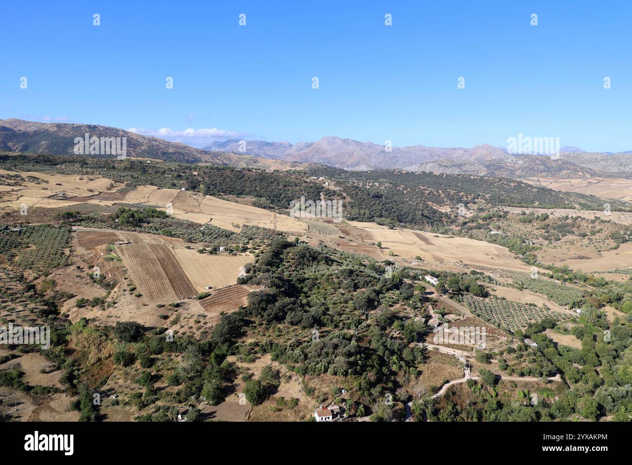 Fantastic Andalusian landscape seen from the city of Ronda, Andalusia ...