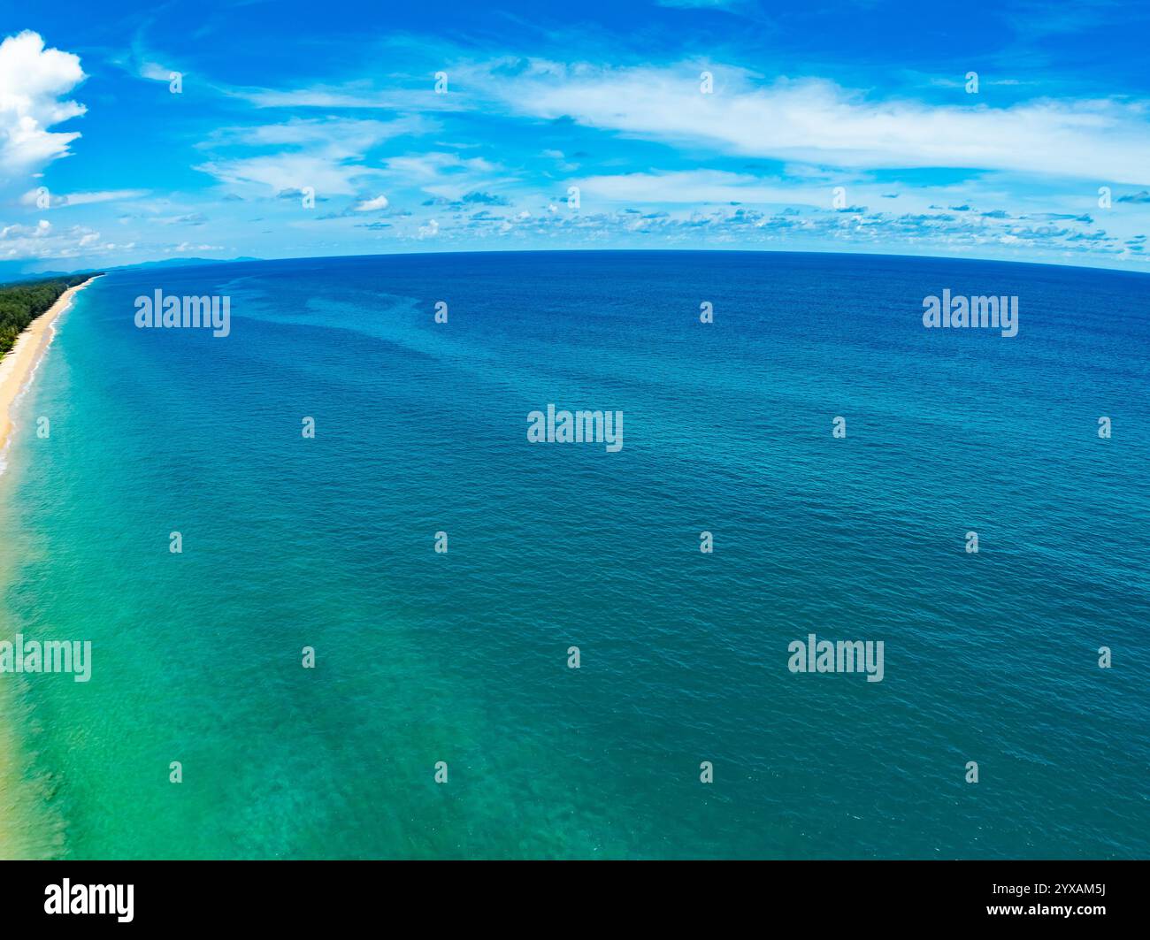 Aerial view of blue sea surface water texture background,Amazing sun ...